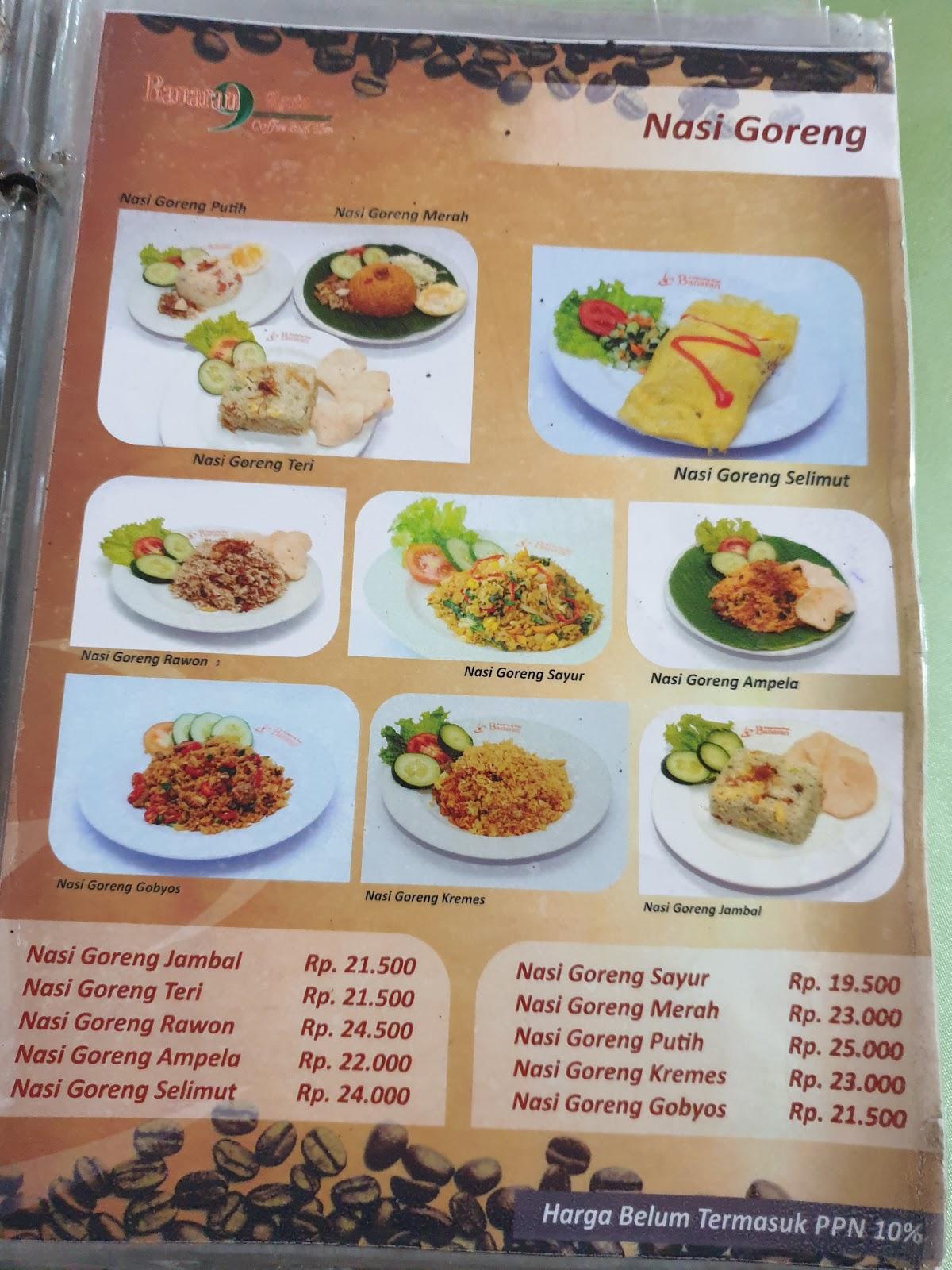 Menu at Kampoeng Kopi Banaran cafe, Bawen