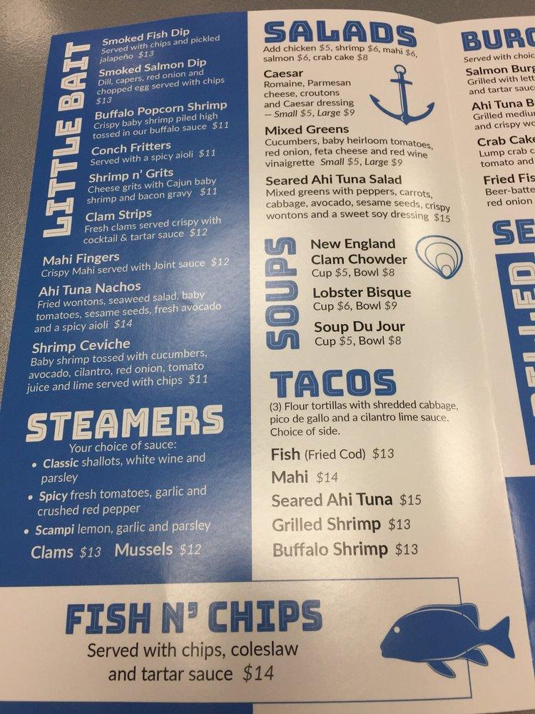 Menu at The Fish Joint restaurant, Coconut Creek