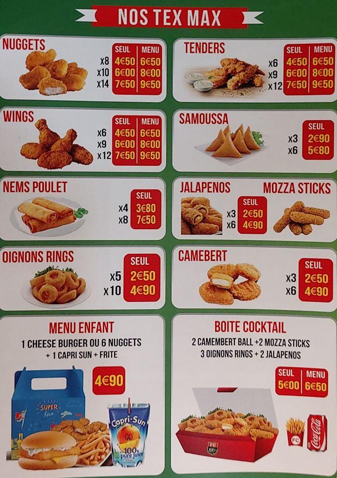 Menu at Food center restaurant, Tourcoing