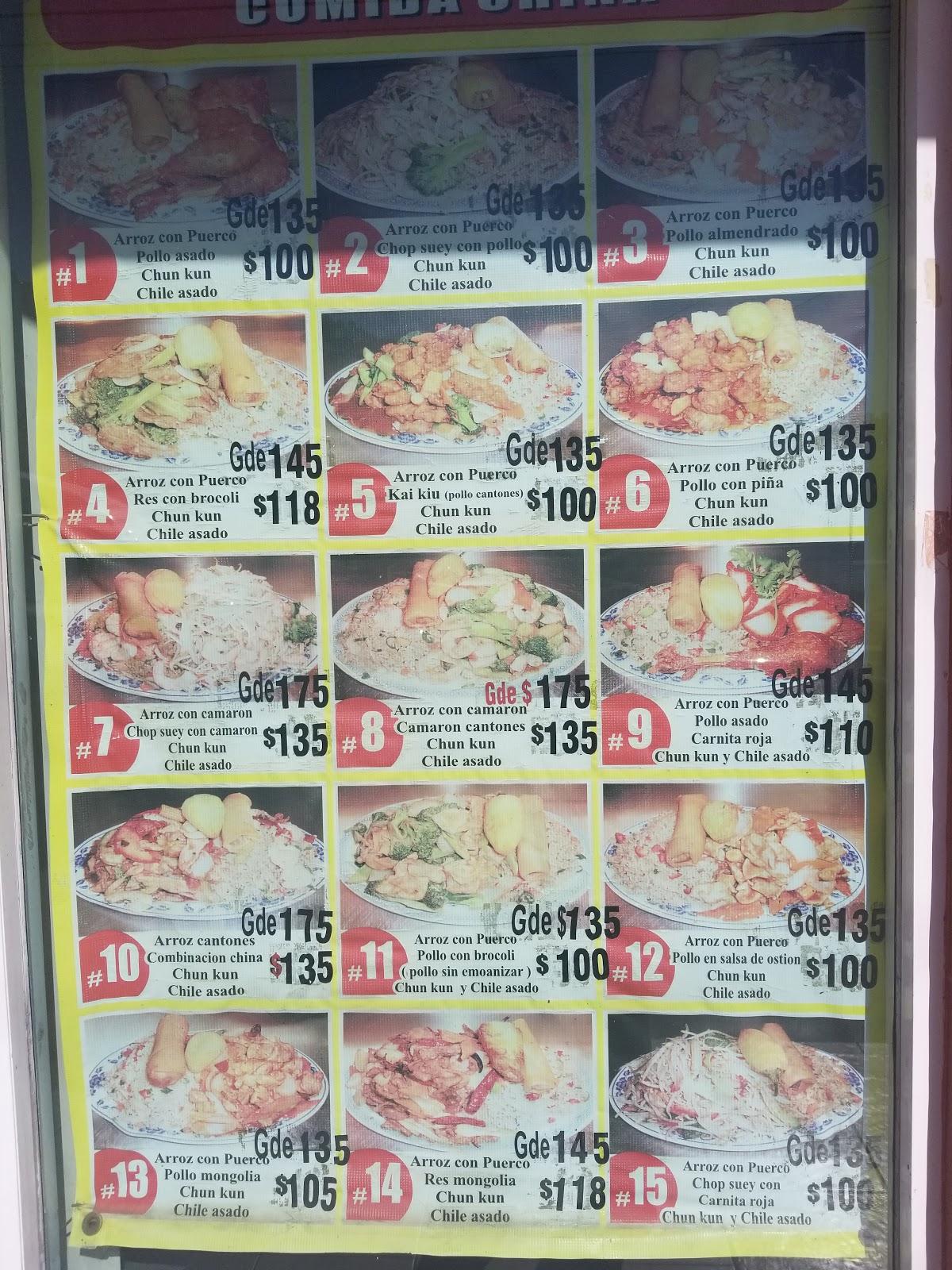 Carta del restaurante Fu Lin Men, Ensenada, Av. 20 del Noviembre 1064