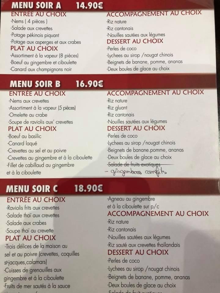 Menu at LE BONHEUR restaurant, Saint-Mandé, 71 Rue Jeanne d'Arc