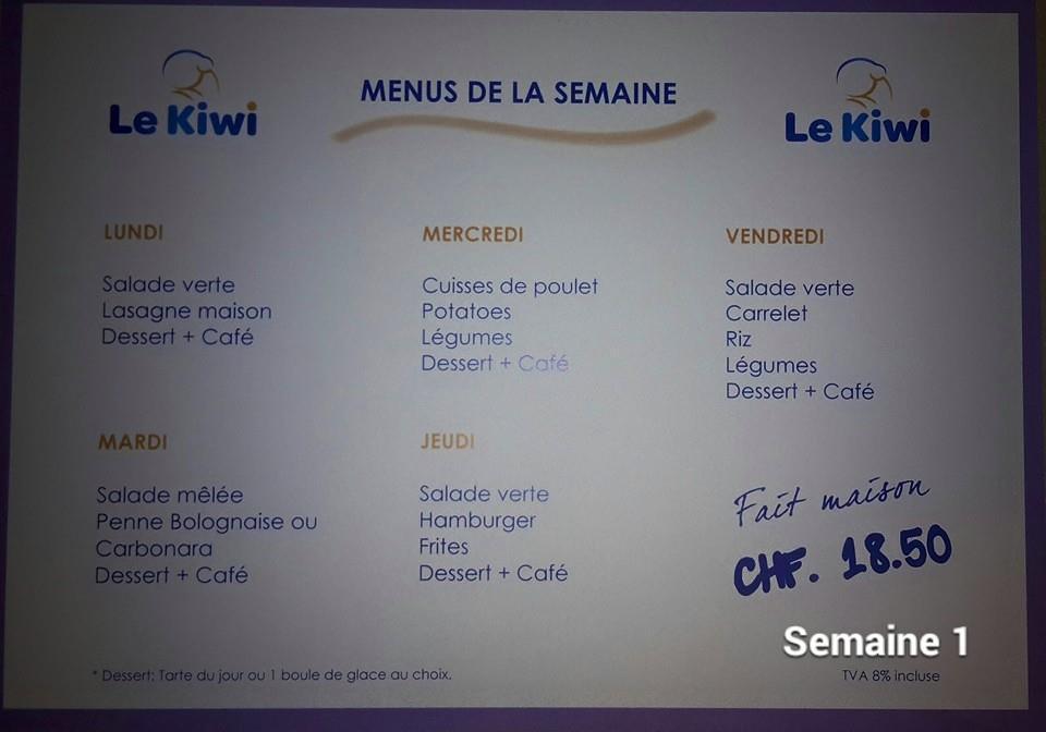 Menu da Café-Restaurant Le Kiwi - Chez LiLi, Morges