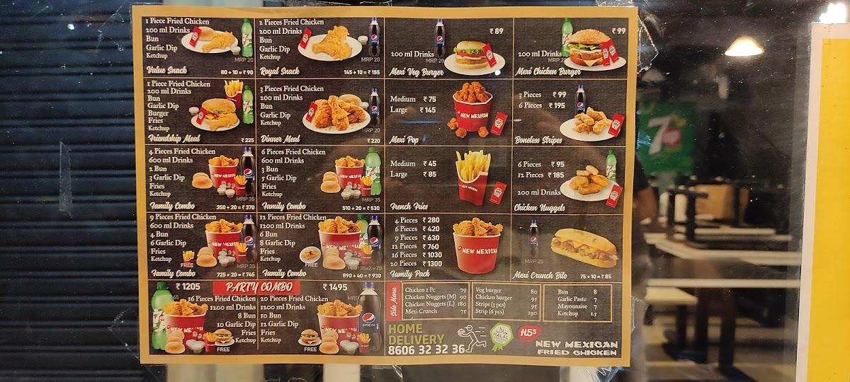 Menu at New Mexican Fried Chicken, Mongam