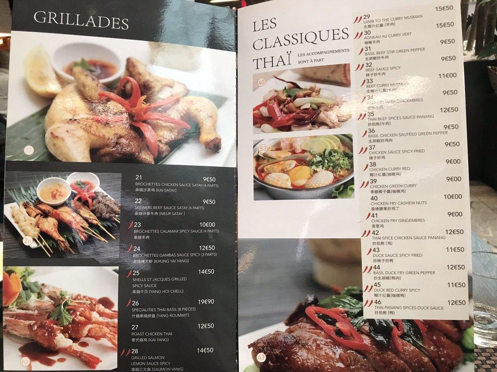 Menu au Thai Basilic restaurant, Tremblay-en-France, 20 rue des Buissons