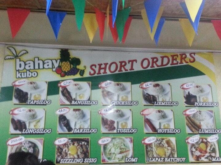 Menu at Bahay Kubo restaurant, Bacoor, BF Resort Drive