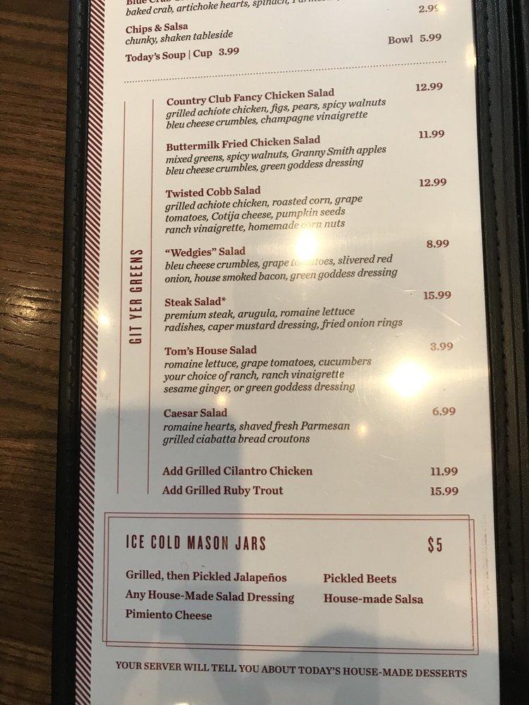 Menu at Jack Allen's Kitchen restaurant, Round Rock, Hoppe Trail