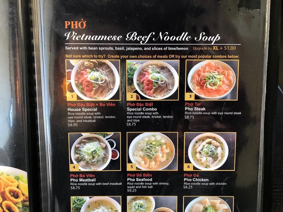 Menu at Simply Pho restaurant, Lake Forest