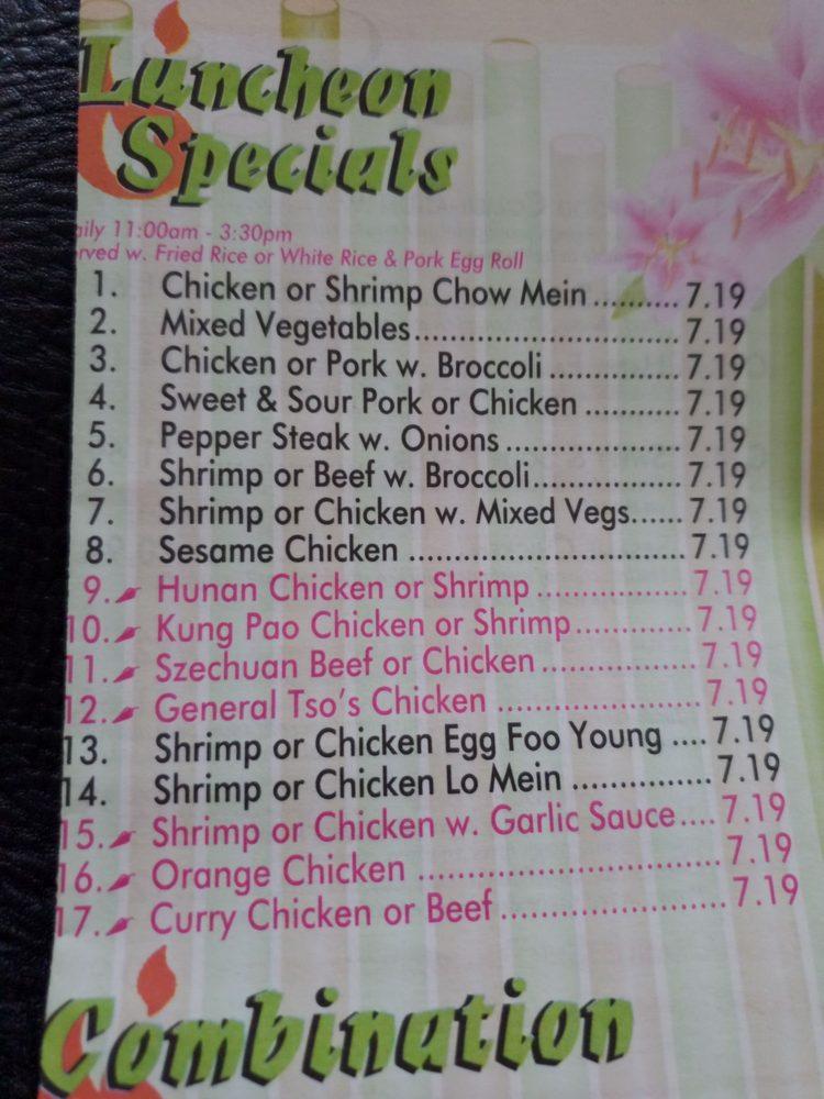 Menu at Yum's Restaurant, Laurel