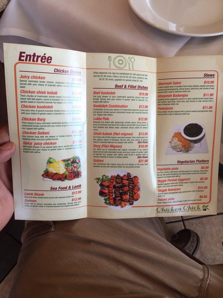 Menu at Chicken Chick restaurant, Torrance