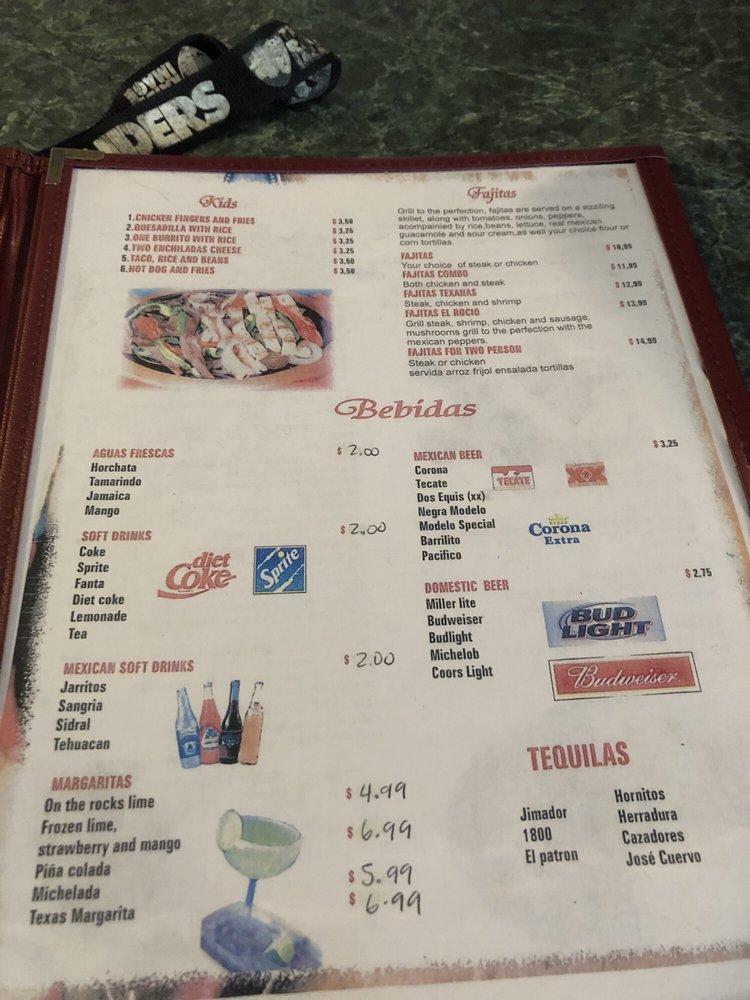 Menu at El Rocio restaurant, East Point