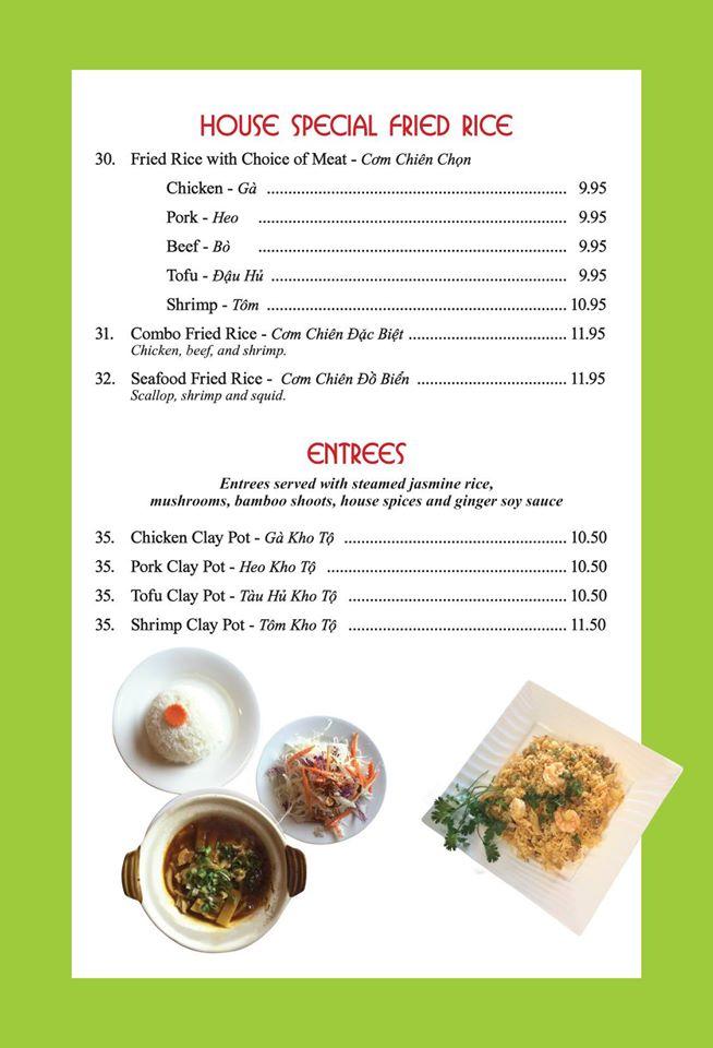 Menu at Pho Golden restaurant, Port Orchard