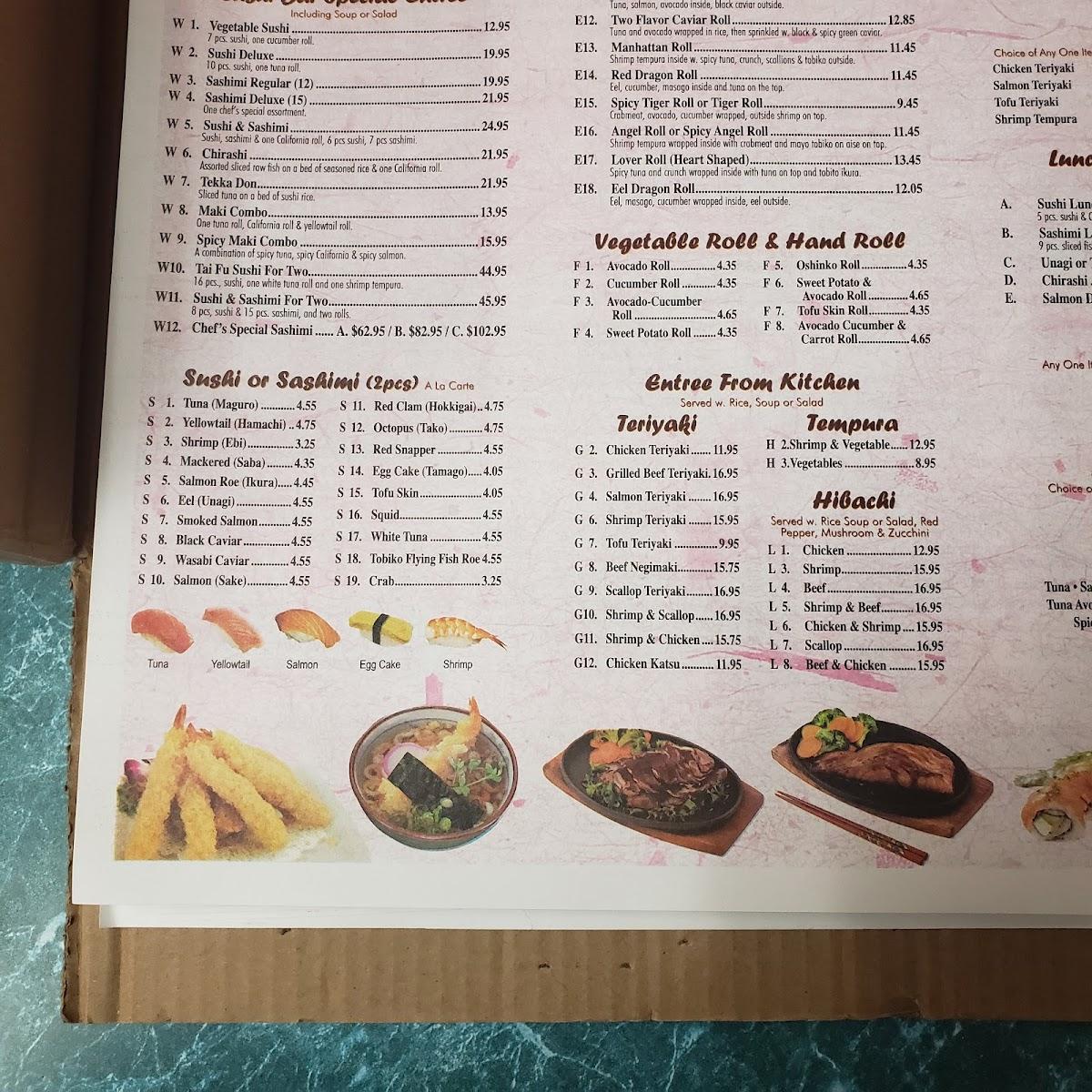 Menu at Tai Fu restaurant, Middletown, 680 NY-211 #1