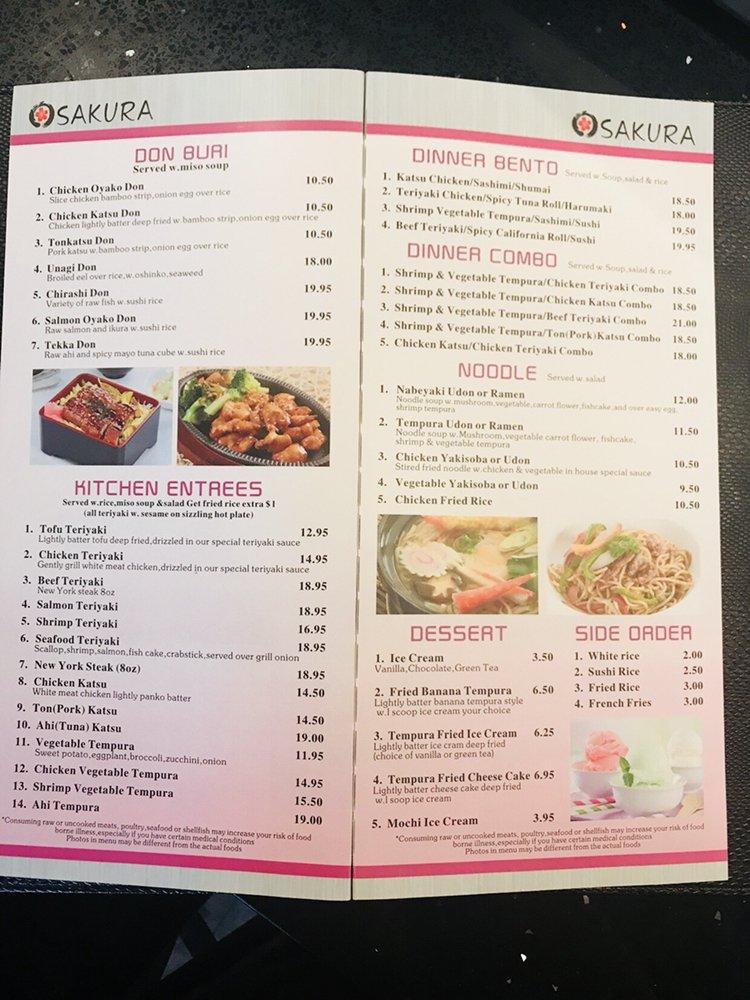 Menu at Sakura Sushi & Grill restaurant, Hilo, 200 Kanoelehua Ave