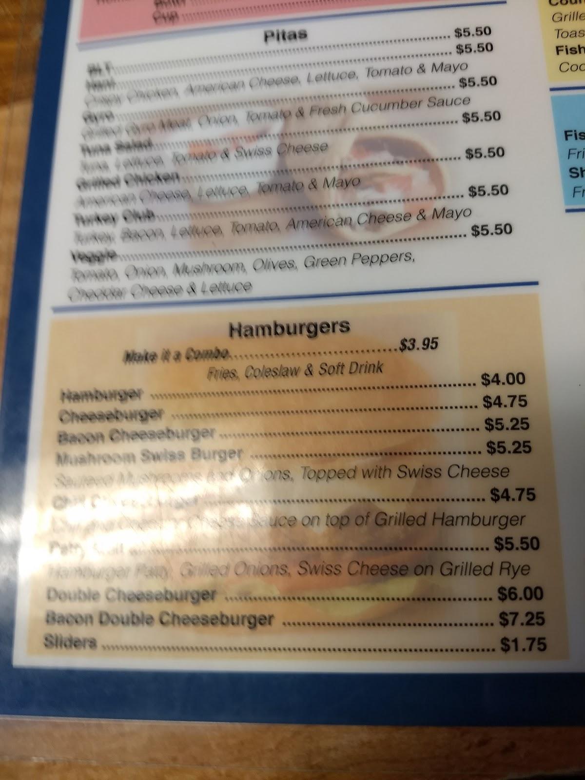 Menu at St Clair Coney Island restaurant, Saint Clair