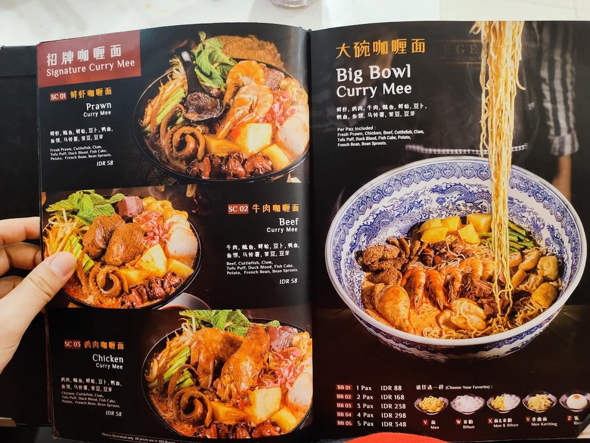 Menu at Legend Kitchen restaurant, North Jakarta