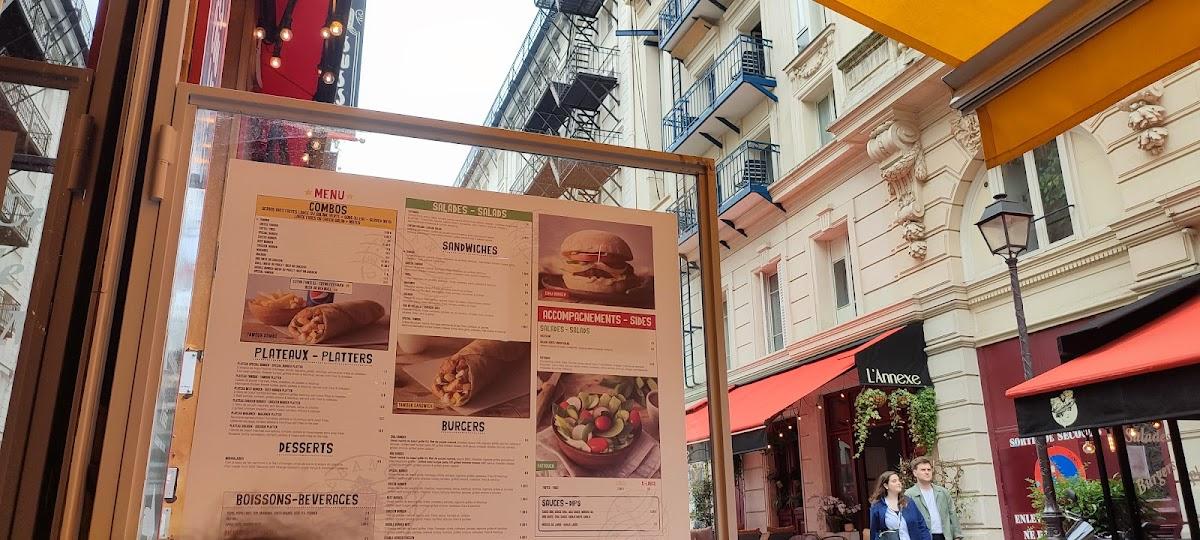 Menu at Malak Al tawouk restaurant, Paris, 94 Rue René Boulanger