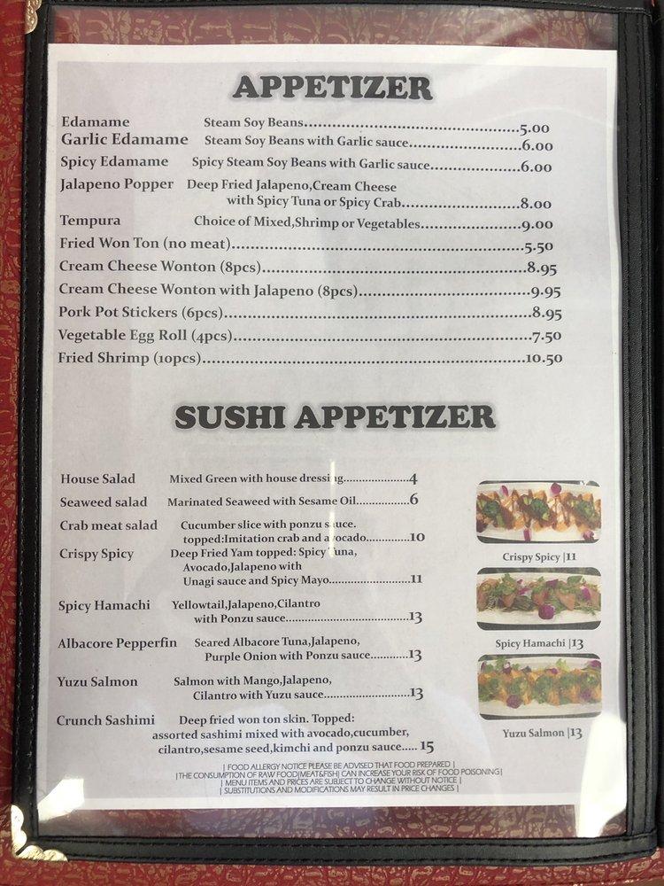 Menu at Mix Stix Asian Fusion restaurant, Soledad