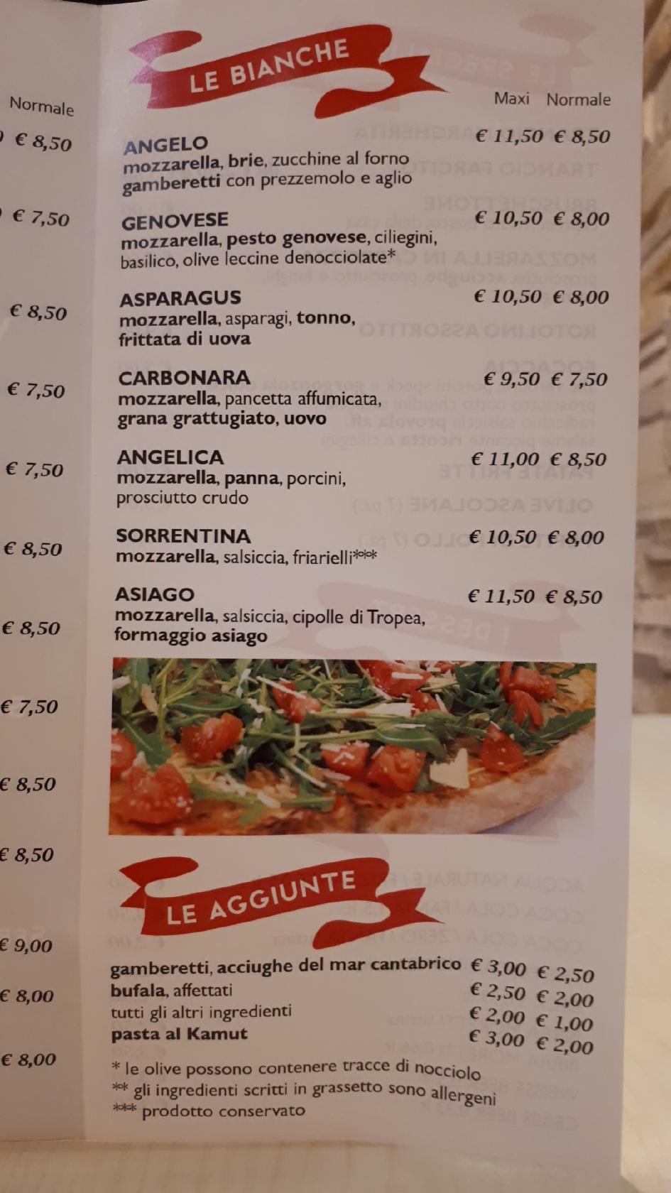Menu at Da Michele pub & bar, Venice, Via Cappuccina