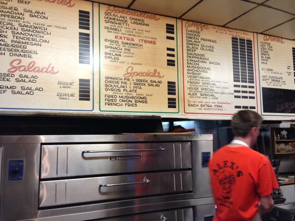 Menu at Alex's Pizza Palace pizzeria, Rolla