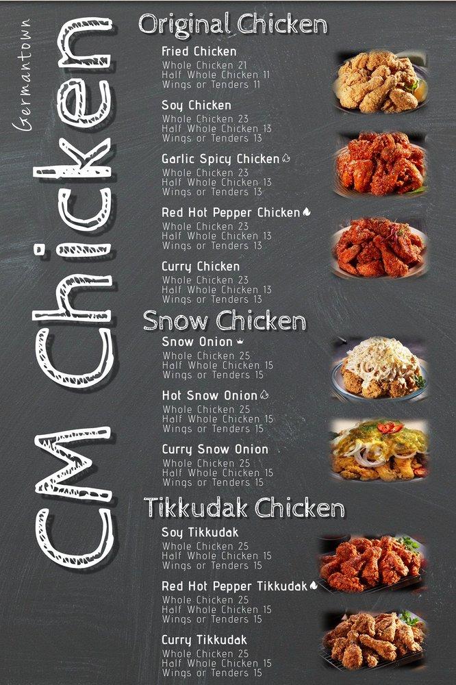 Menu at Chicken Pocha (Formerly CM Chicken Germantown) restaurant ...