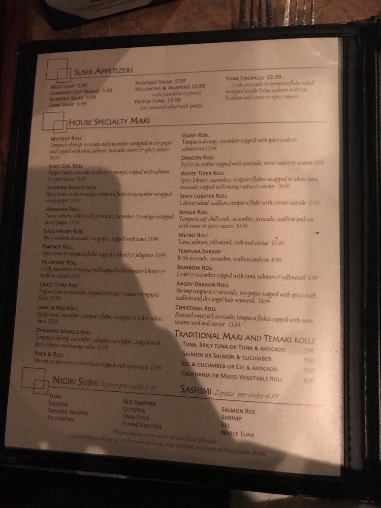 Menu at Metropolitan Cafe, Freehold