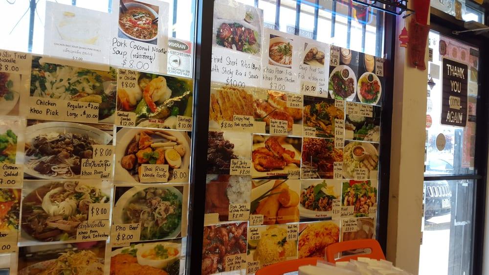 Menu at Vientiane Grocery restaurant, Seattle