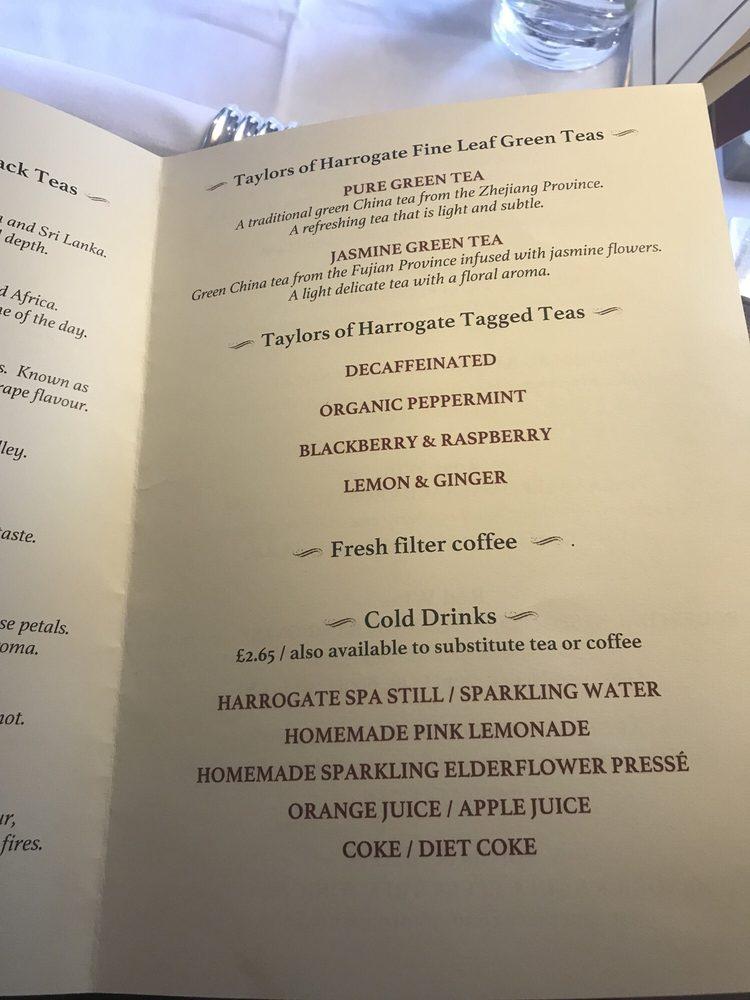 Menu at Countess of York cafe, York