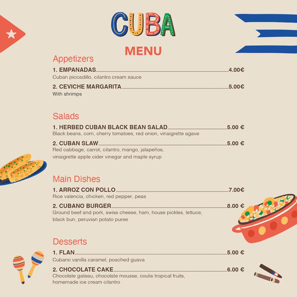 Menu at Old School • The Food project, Athens