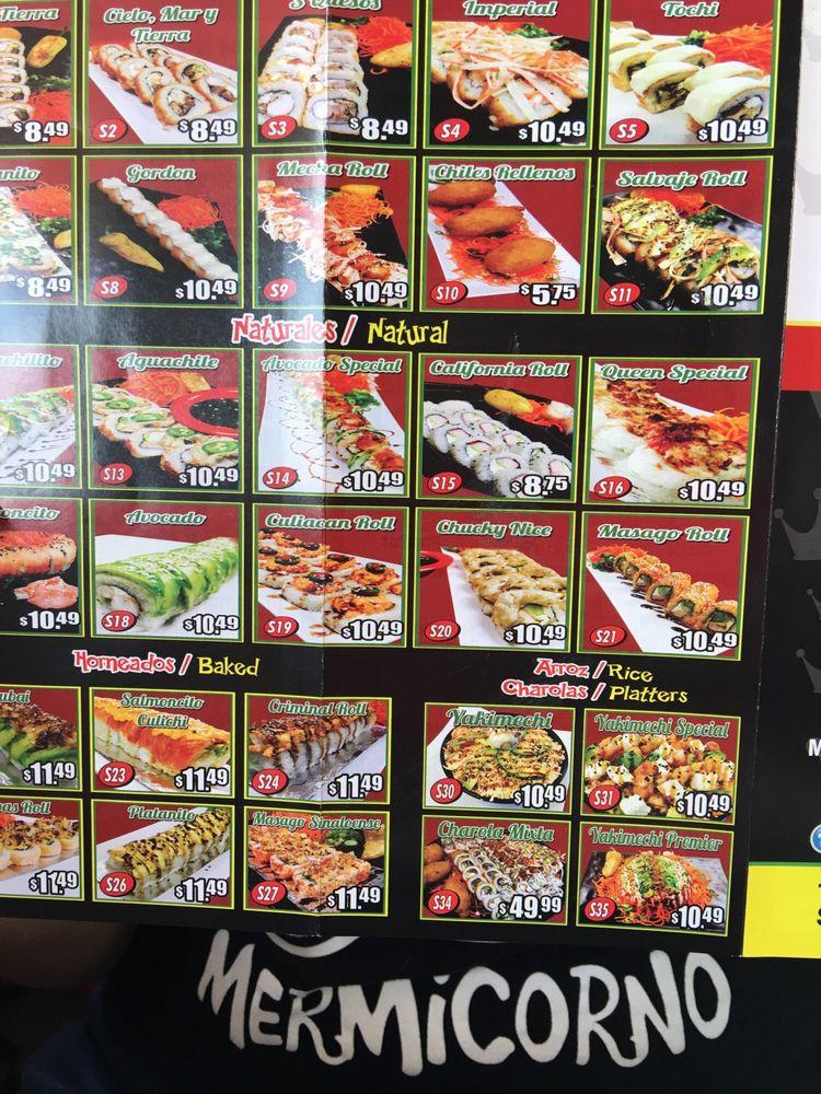 Menu at Queen Taco & Sushi restaurant, South Gate