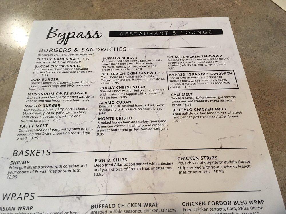 The Bypass, 11815 ND-5 NW in Crosby - Restaurant menu and reviews