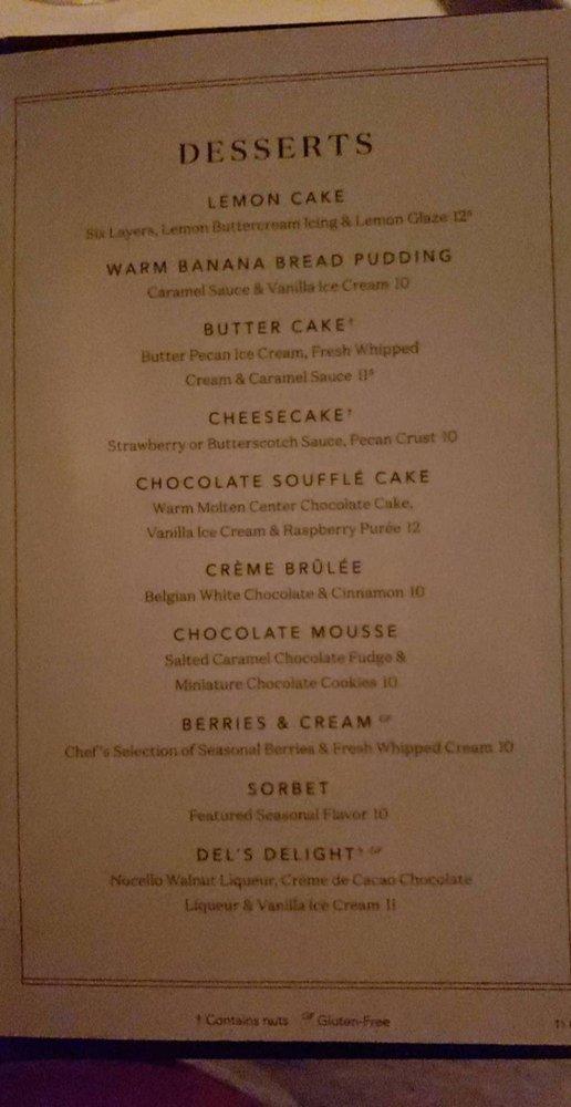 Menu at Del Frisco's Double Eagle Steakhouse, Fort Worth