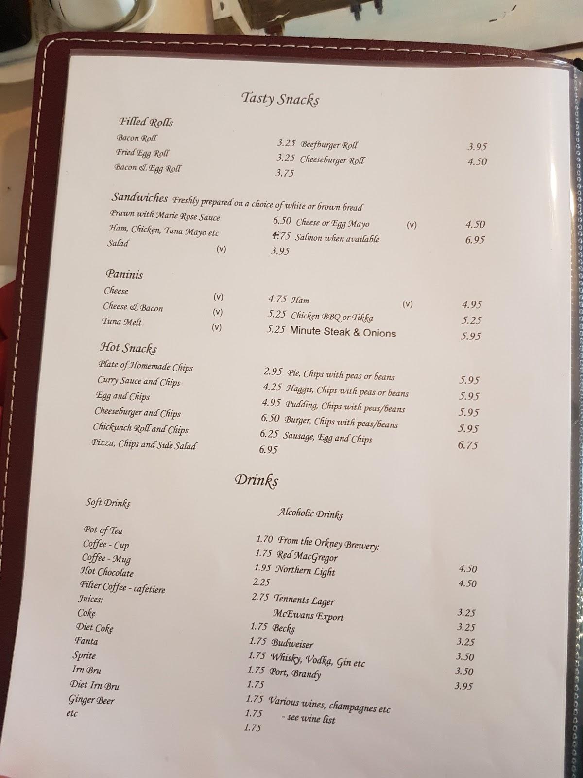 Menu at La Mirage Restaurant, Helmsdale
