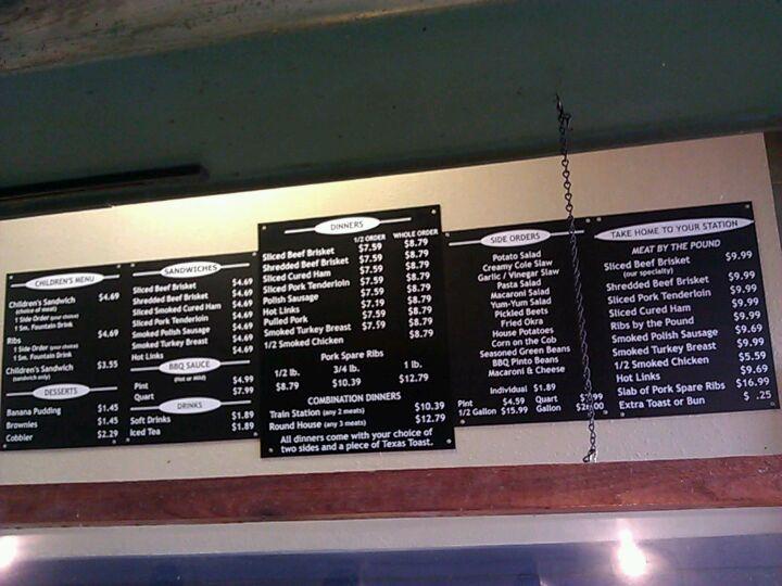 Menu at Oklahoma Station BBQ, Oklahoma City, NW 50th St