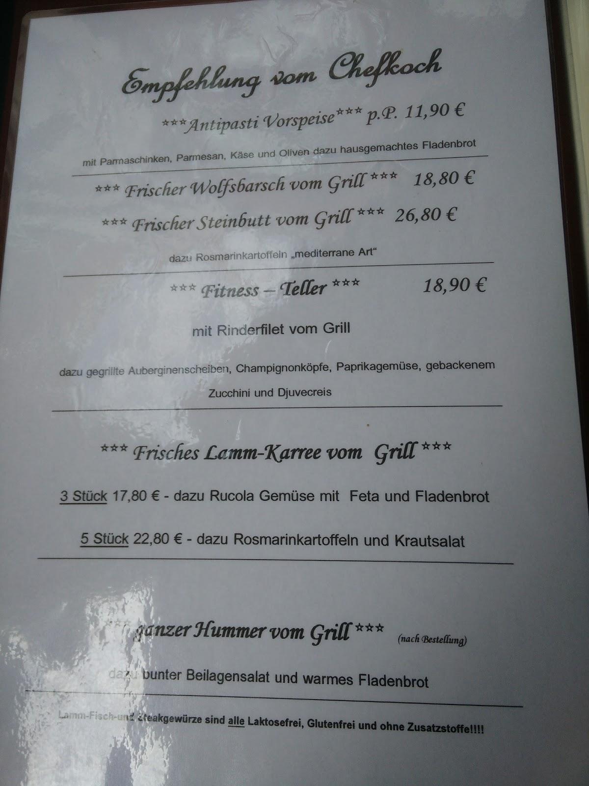 Speisekarte von Restaurant Mediterran bei Zoran, Abensberg