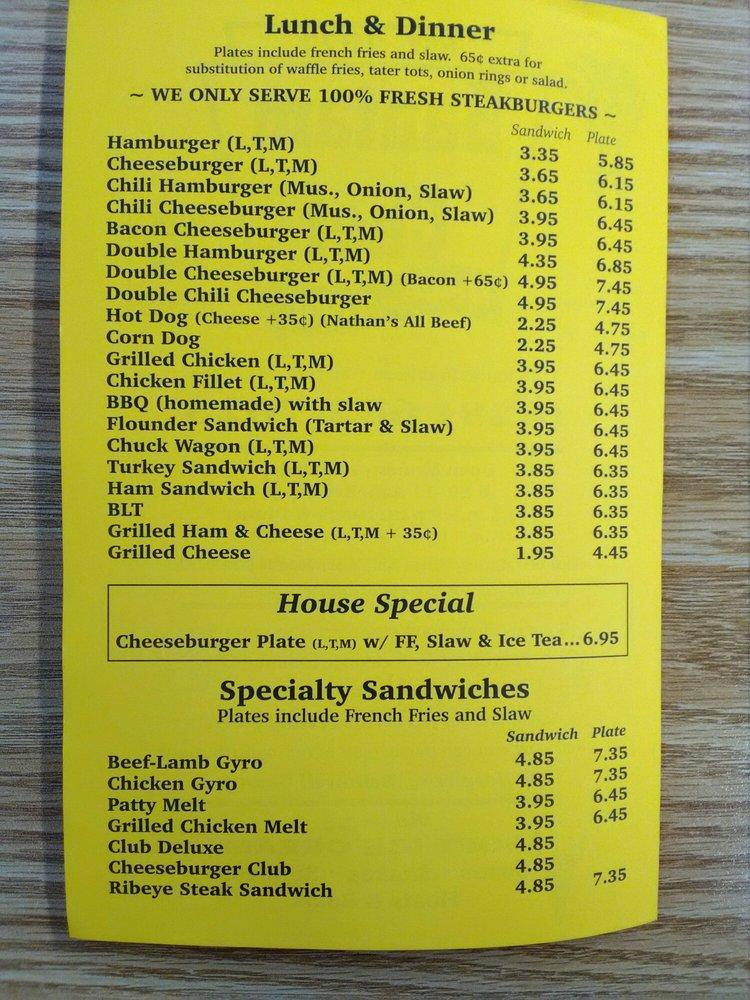 Menu at Bantam Chef restaurant, Marion, Rutherford Rd