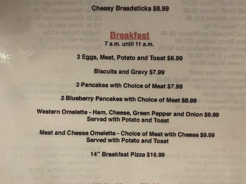 Menu at Barnacle Bill's, East Tawas