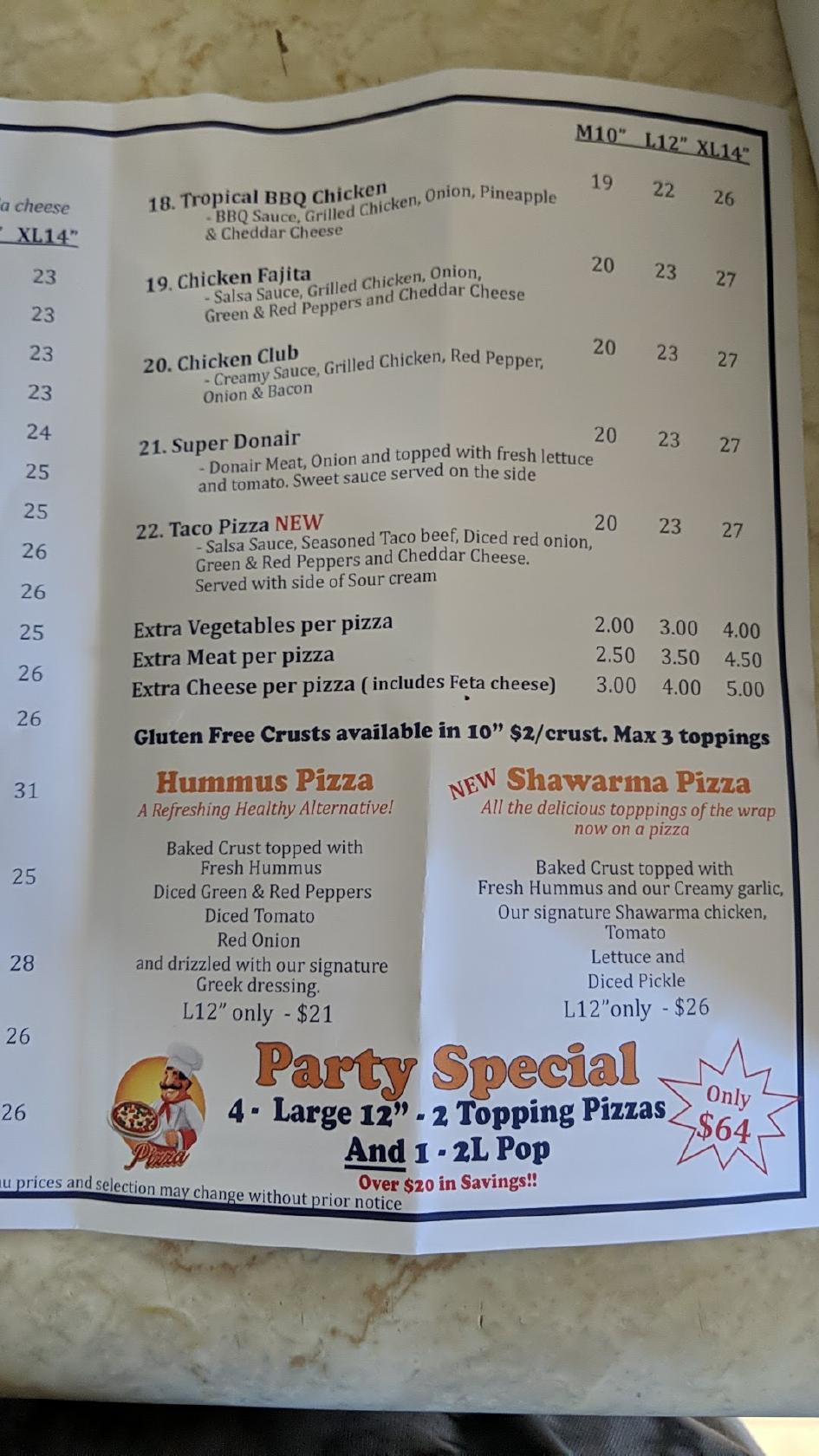 Menu at Hungry Harry's Pizza House & More pizzeria, Edson
