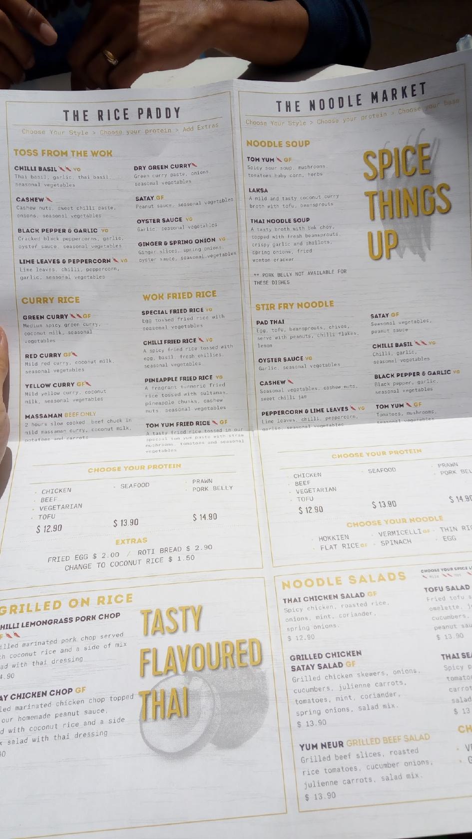 Menu at Thailander restaurant, Malvern East, B-339/1341 Dandenong Rd