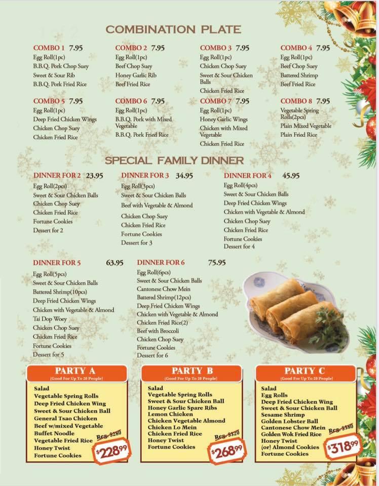 Menu at Golden Wok Chinese Restaurant, Orillia