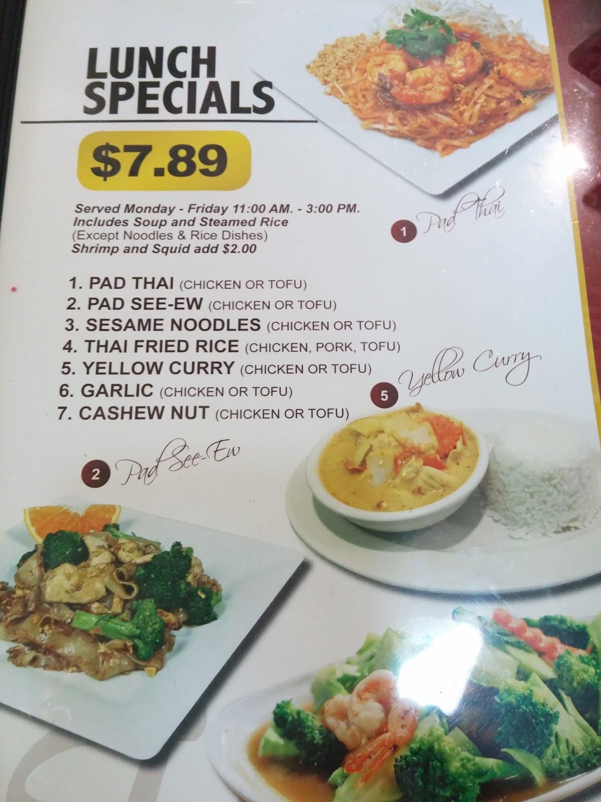 Menu at Thai Kitchen Restaurant, Pocatello