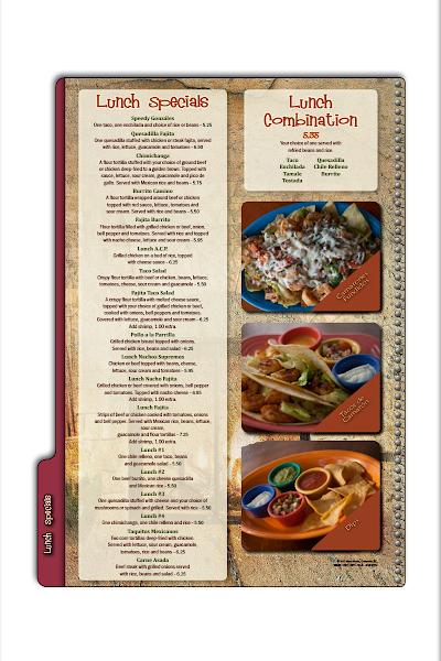 Menu at Casa Sevilla Mexican Restaurant, Bloomfield