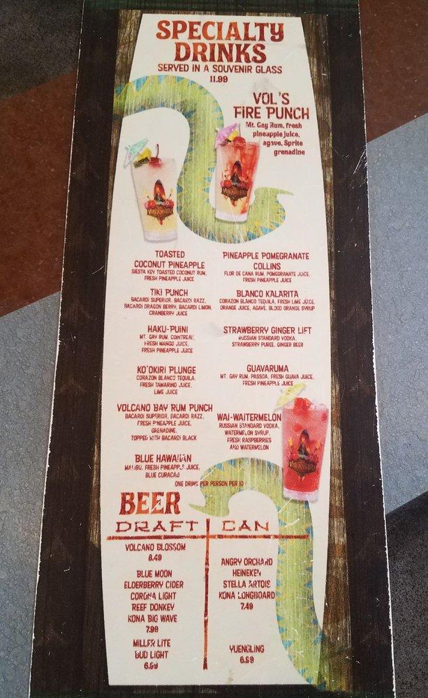 Menu at Dancing Dragons Boat Bar, Orlando, Universal Blvd Universal's ...