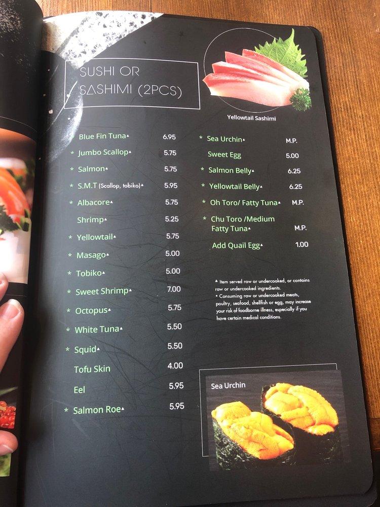 Menu at Kobe Sushi + Bar, Hood River