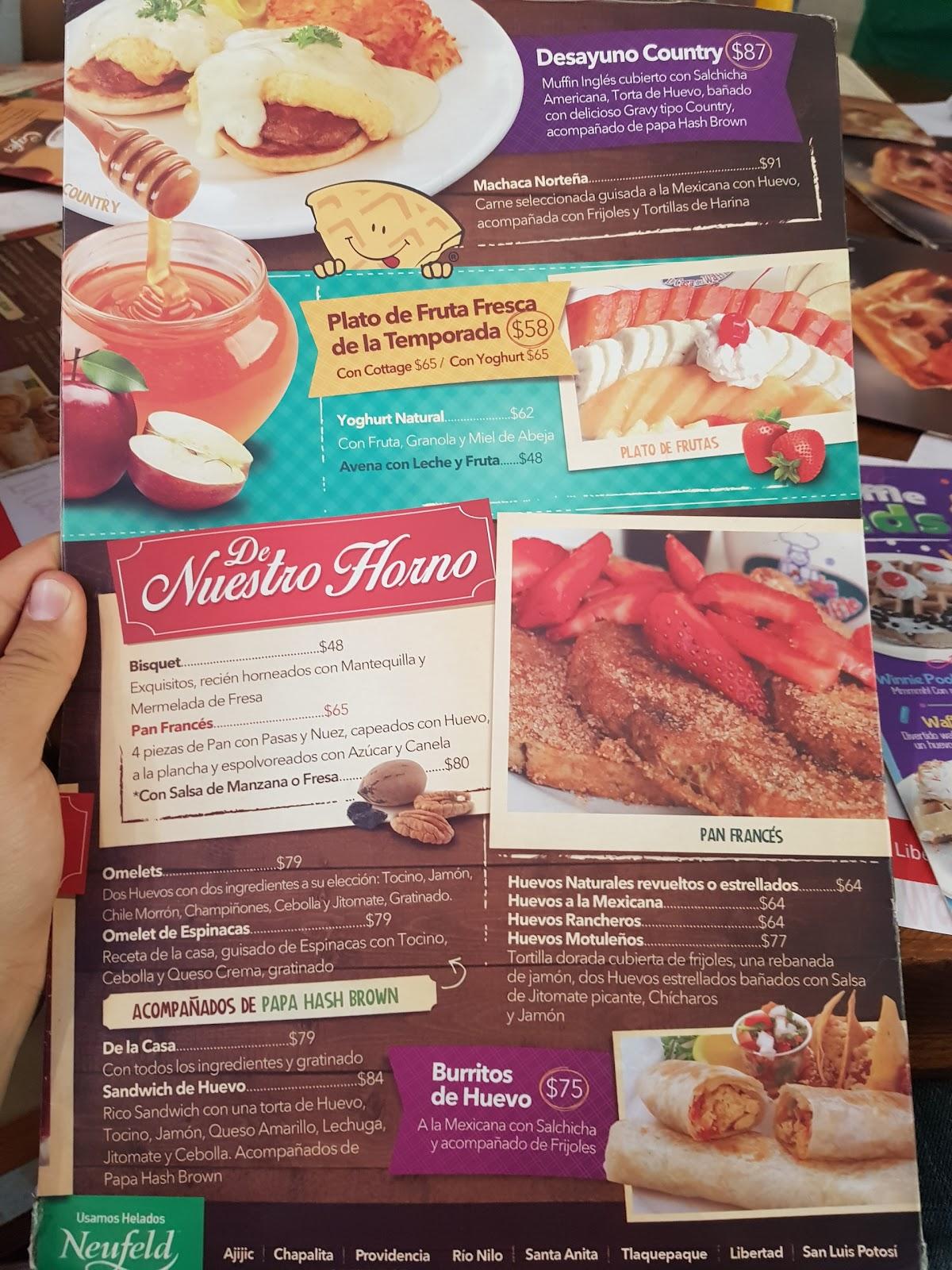 Carta del restaurante La Casa Del Waffle Tlaquepaque, San Pedro ...