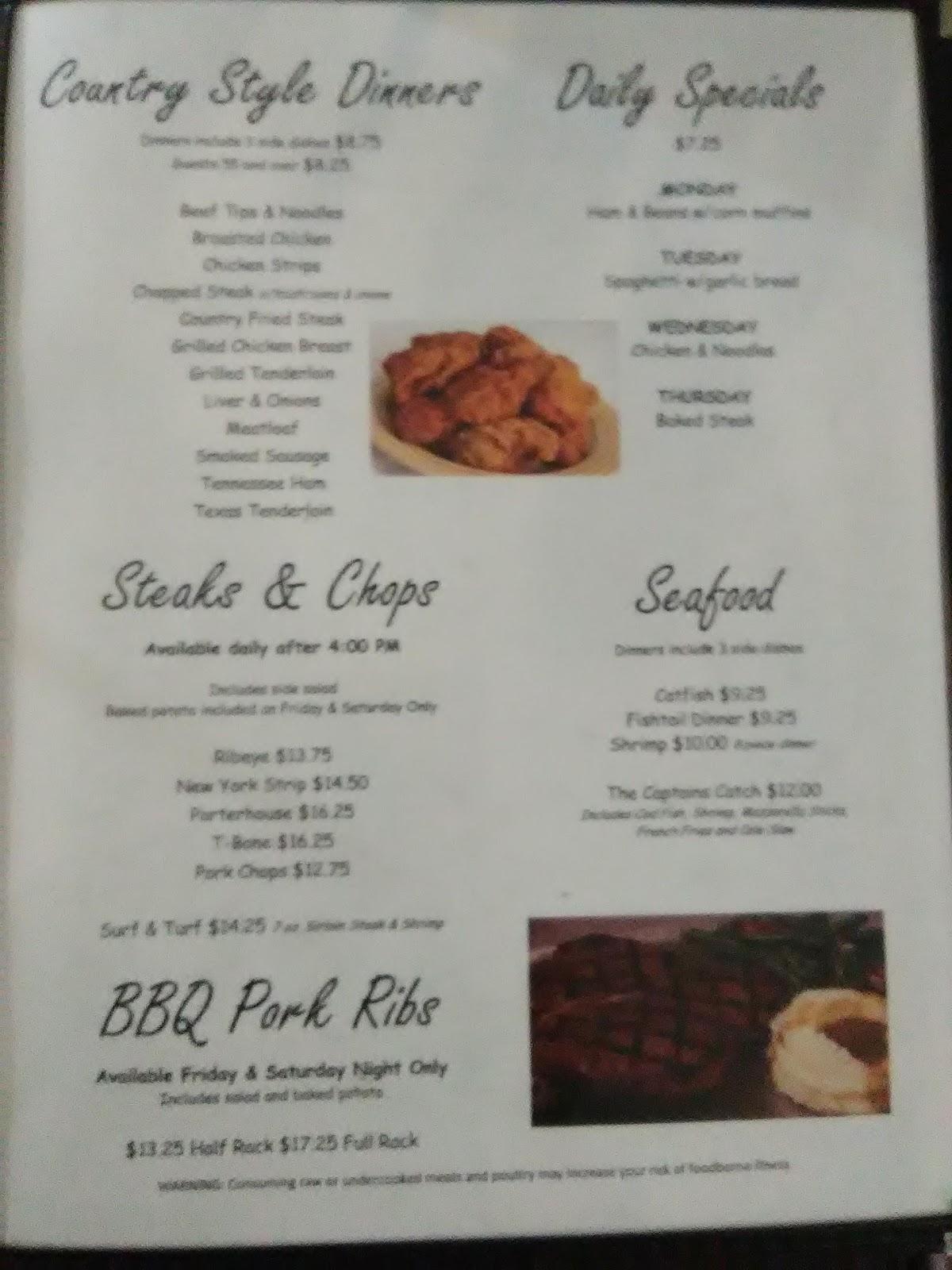 Menu at Our Place Restaurant, Washington Court House