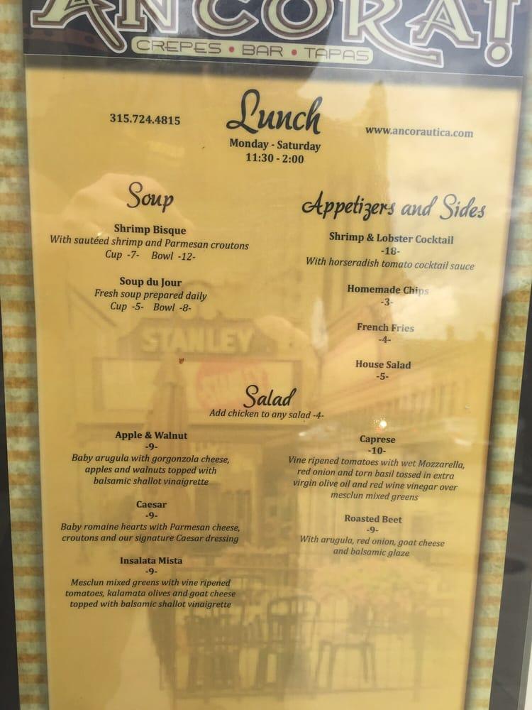 Menu at Ancora! pub & bar, Utica, 261 Genesee St