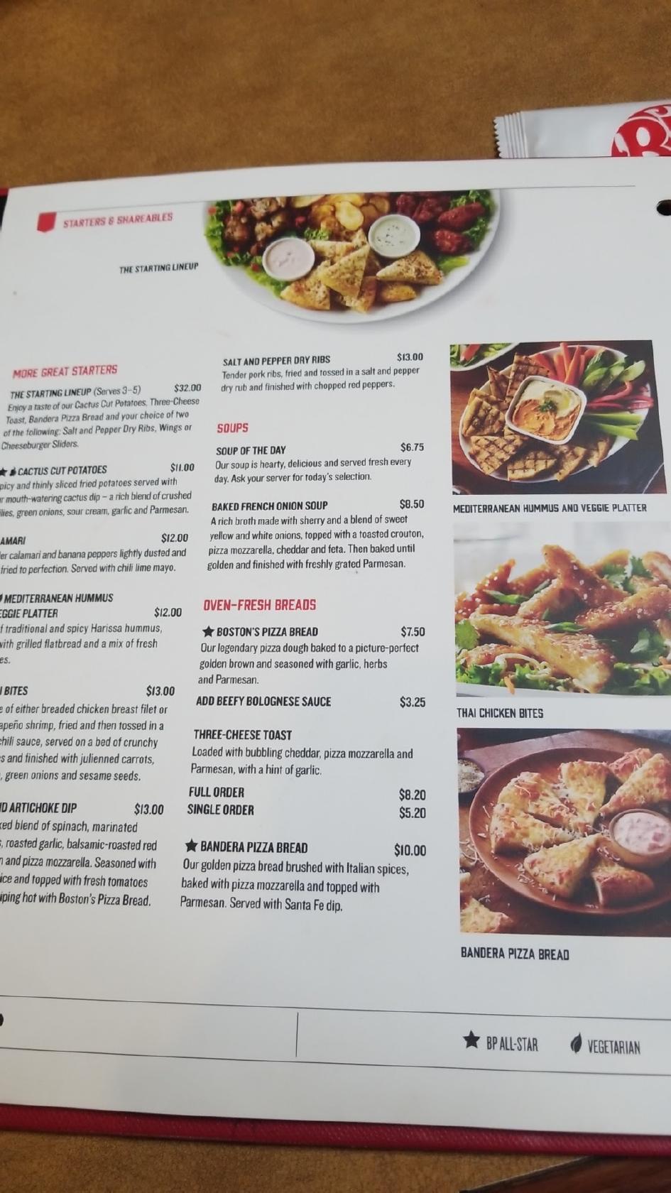 Menu at Boston Pizza pizzeria, Calgary, 388 Country Hills Blvd NE #600
