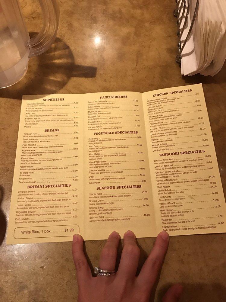 Menu at Mehak Halal Cuisine restaurant, Boston