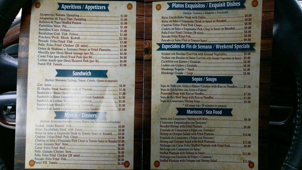 Menu at Ponce Restaurant, Chicago, W Fullerton Ave
