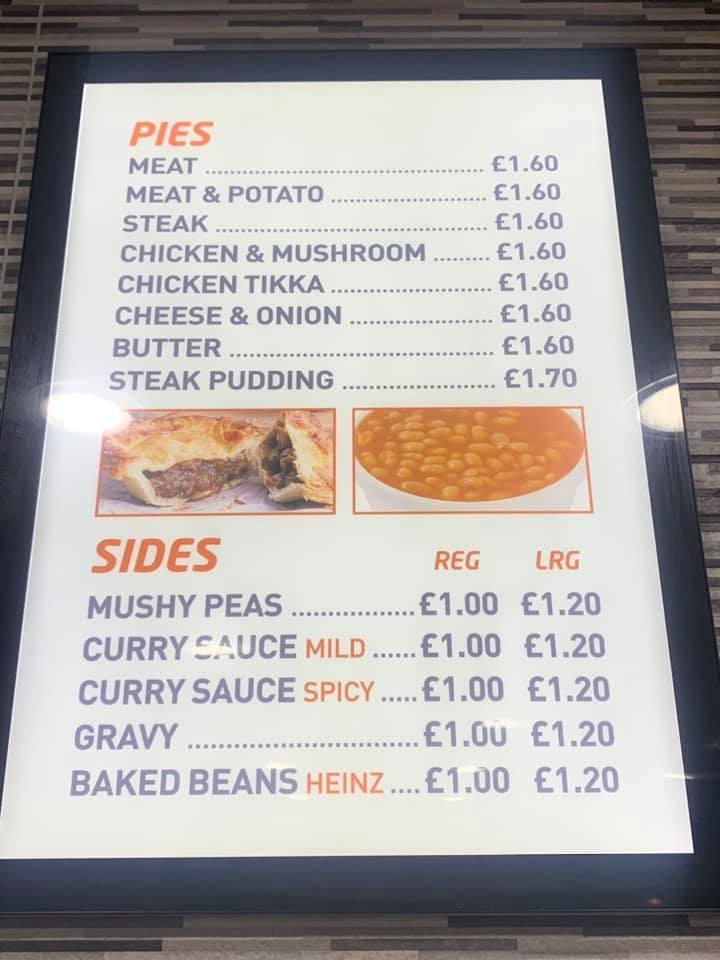 Menu at The Queen Vic Fish &Chips (Chorley) restaurant, Chorley
